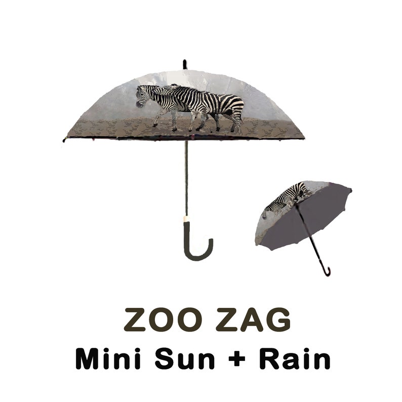 Zebra Kiss on Folding Compact UMBRELLA or Mini Sun-safe UMBRELLA ...