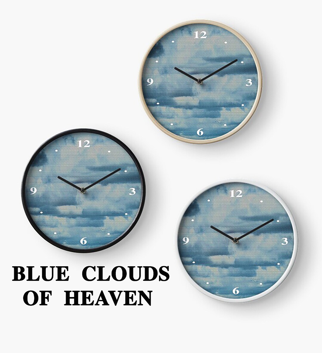 WALL CLOCK That Doubles as Original Wall ART 10 Round, Battery Operated ...