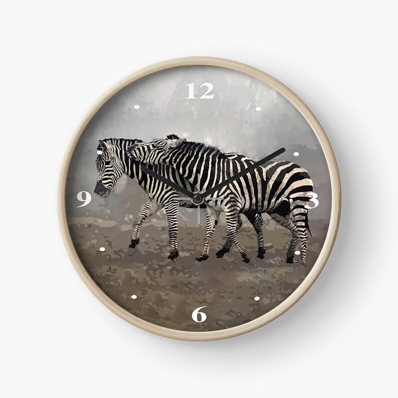WALL CLOCK Doubles as Original Wall ART 10 Round, Battery Operated ...