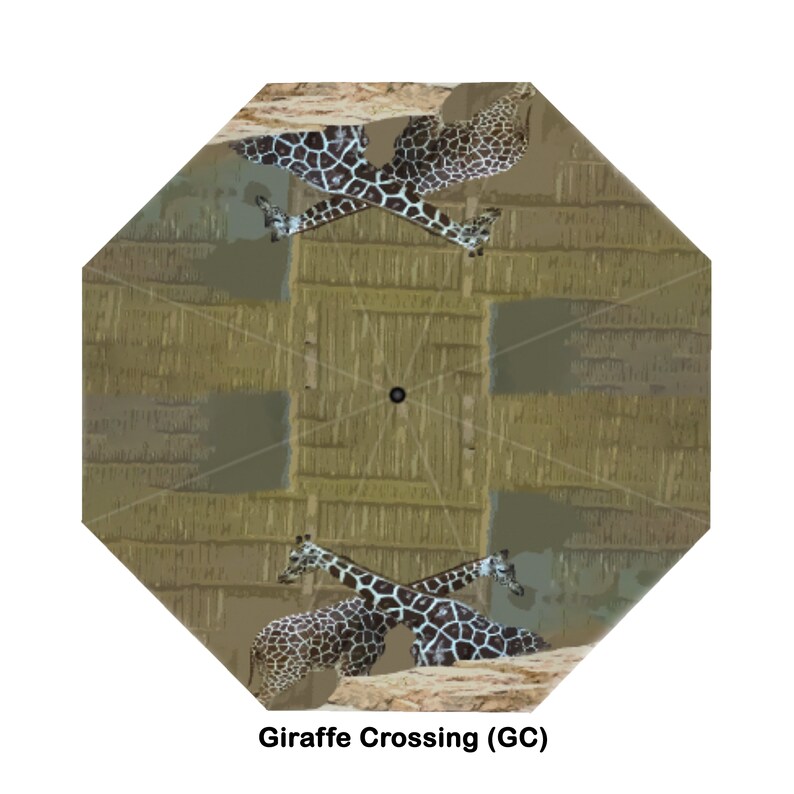 Giraffes on Mini UMBRELLA-PARASOL. UV Protected Underside. Sturdy, Wind ...