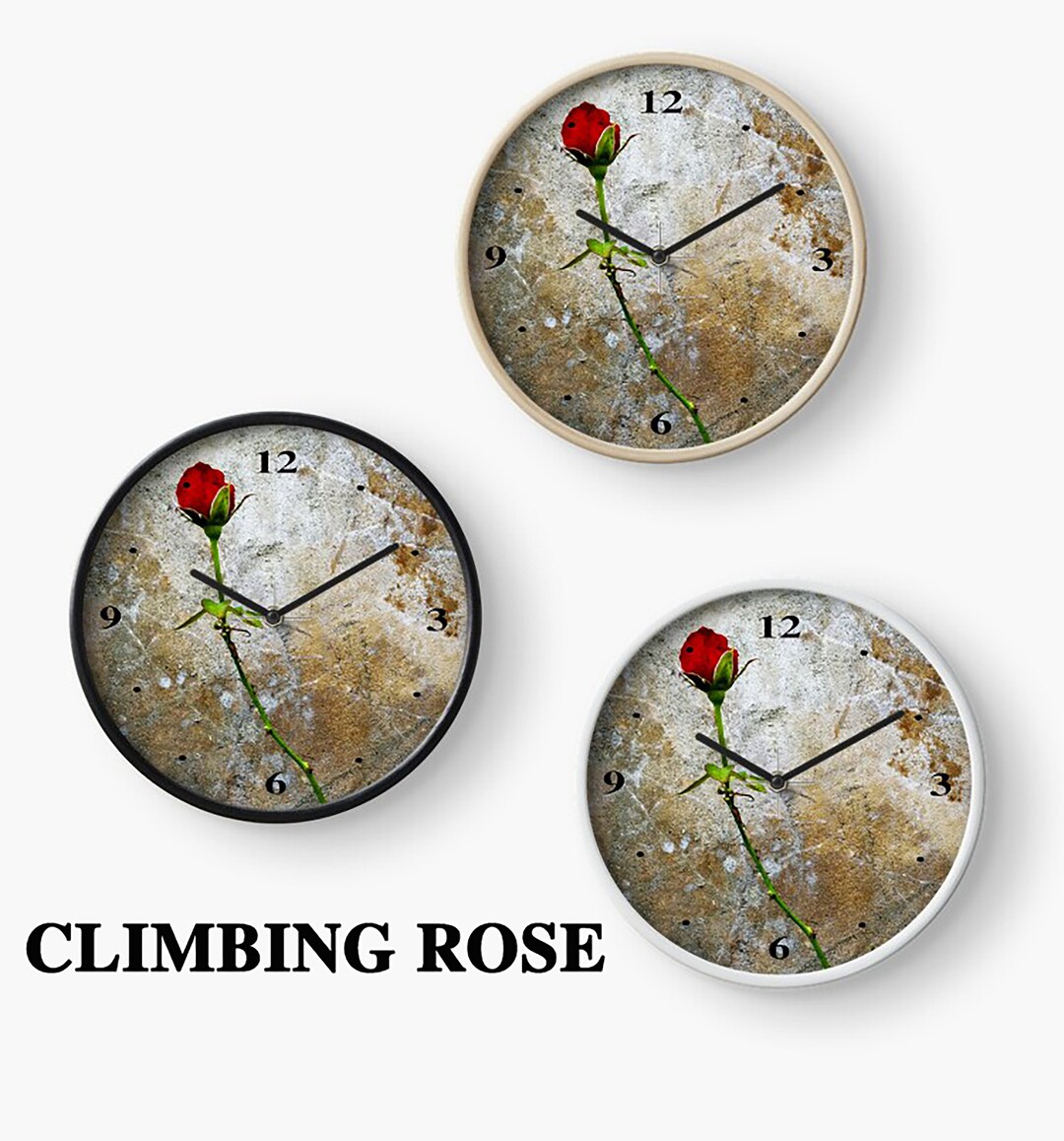 WALL CLOCK That Doubles as Original Wall ART 10 Round, Battery Operated ...