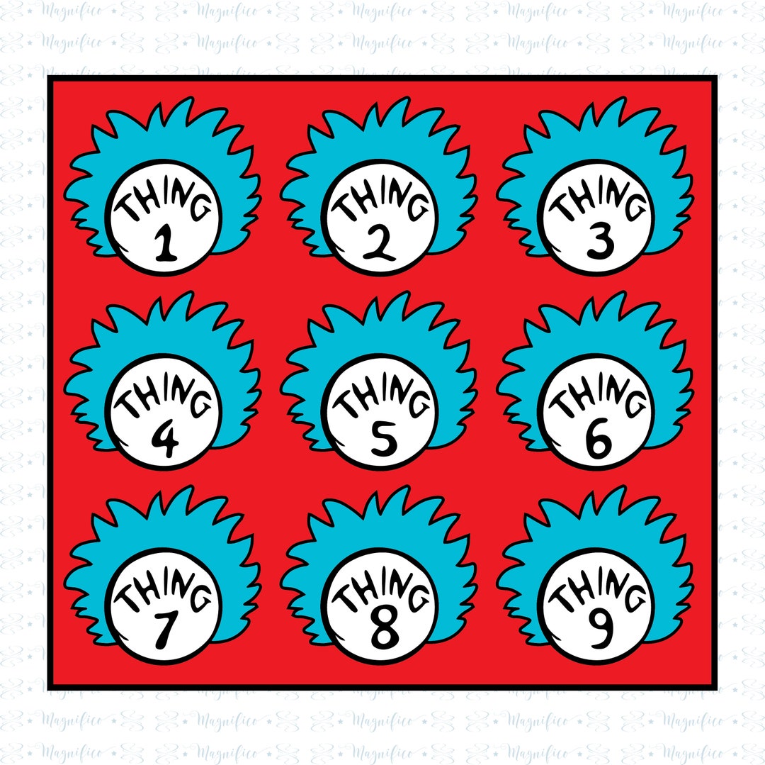 Thing 1, Thing 2, Thing 3, Thing SVG, Thing Clipart, Thing Cut File ...