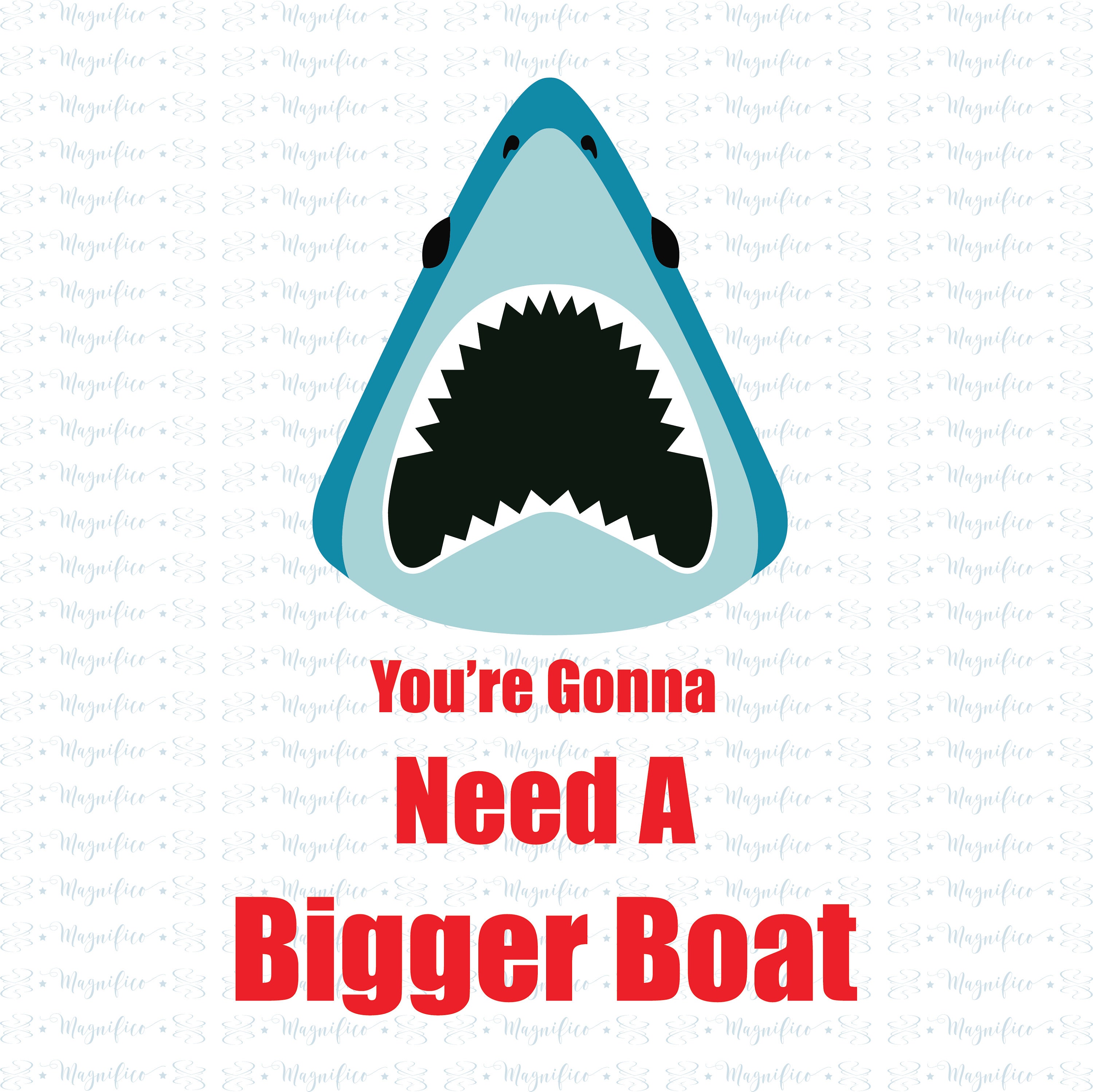 Jaws SVG, Shark SVG, Bigger Boat SVG, Retro Svg, Jaws Clipart, Cut File ...