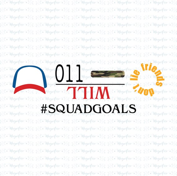 Stranger Things Squad Goals SVG Dustin Eleven Lucas Mike - Etsy