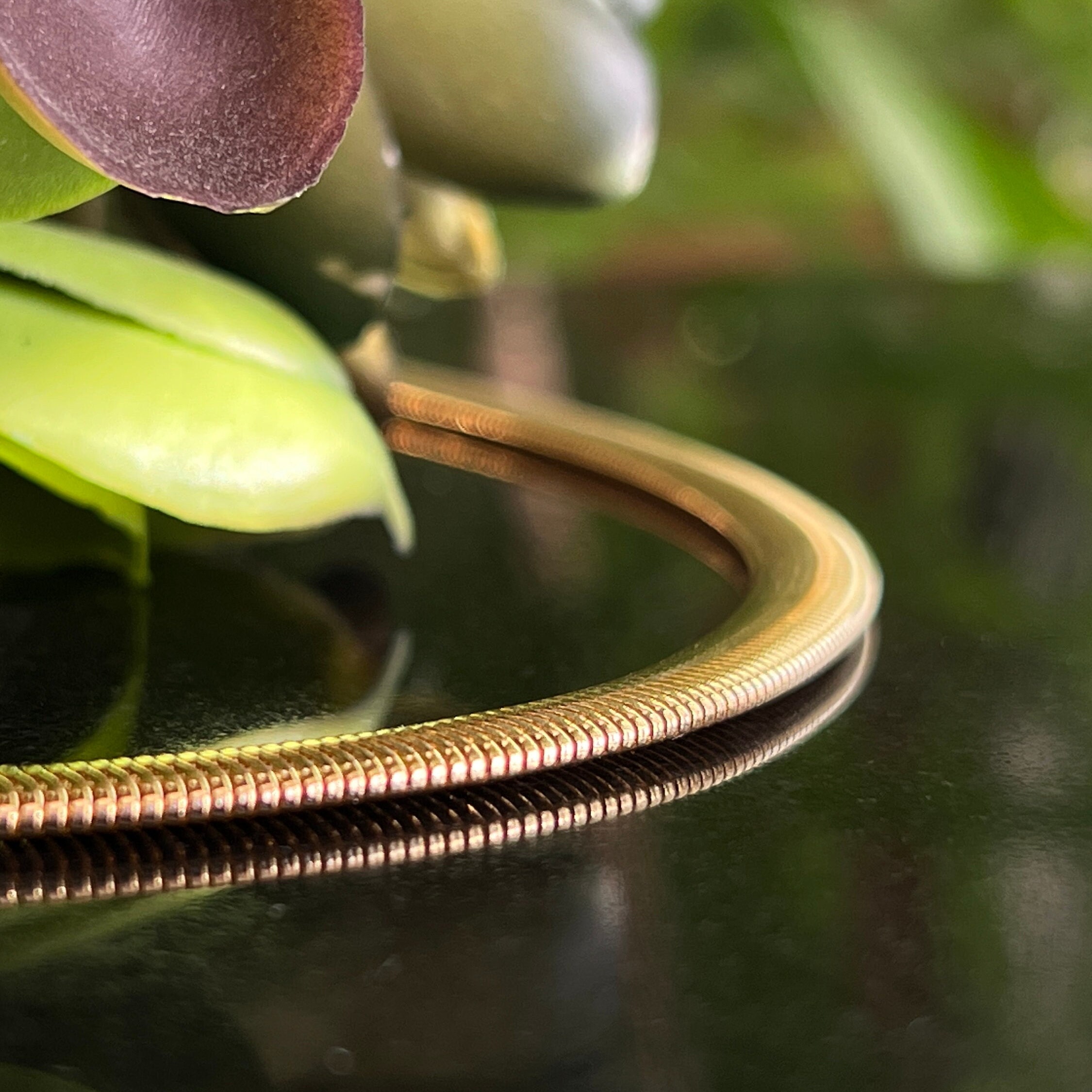 Vintage Chunky Snake Chain Choker, Gold Chain Necklace,snake Chain ...