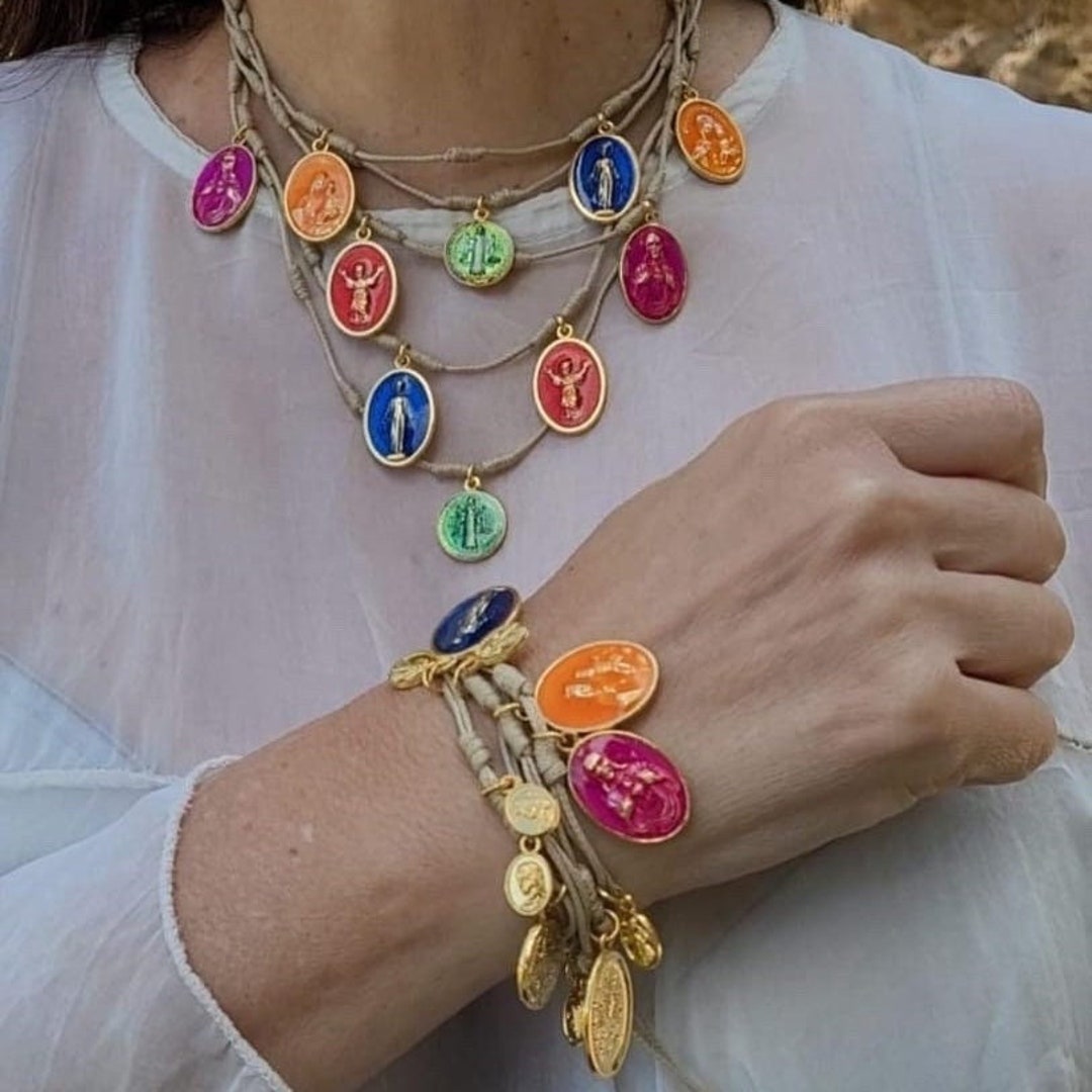 Catholic Religious Bracelet, Miraculous Medal Bracelet, Protection ...