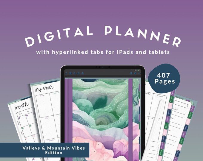 Self Care Planner, Digital Planner, Forest Theme, Undated Digital ...