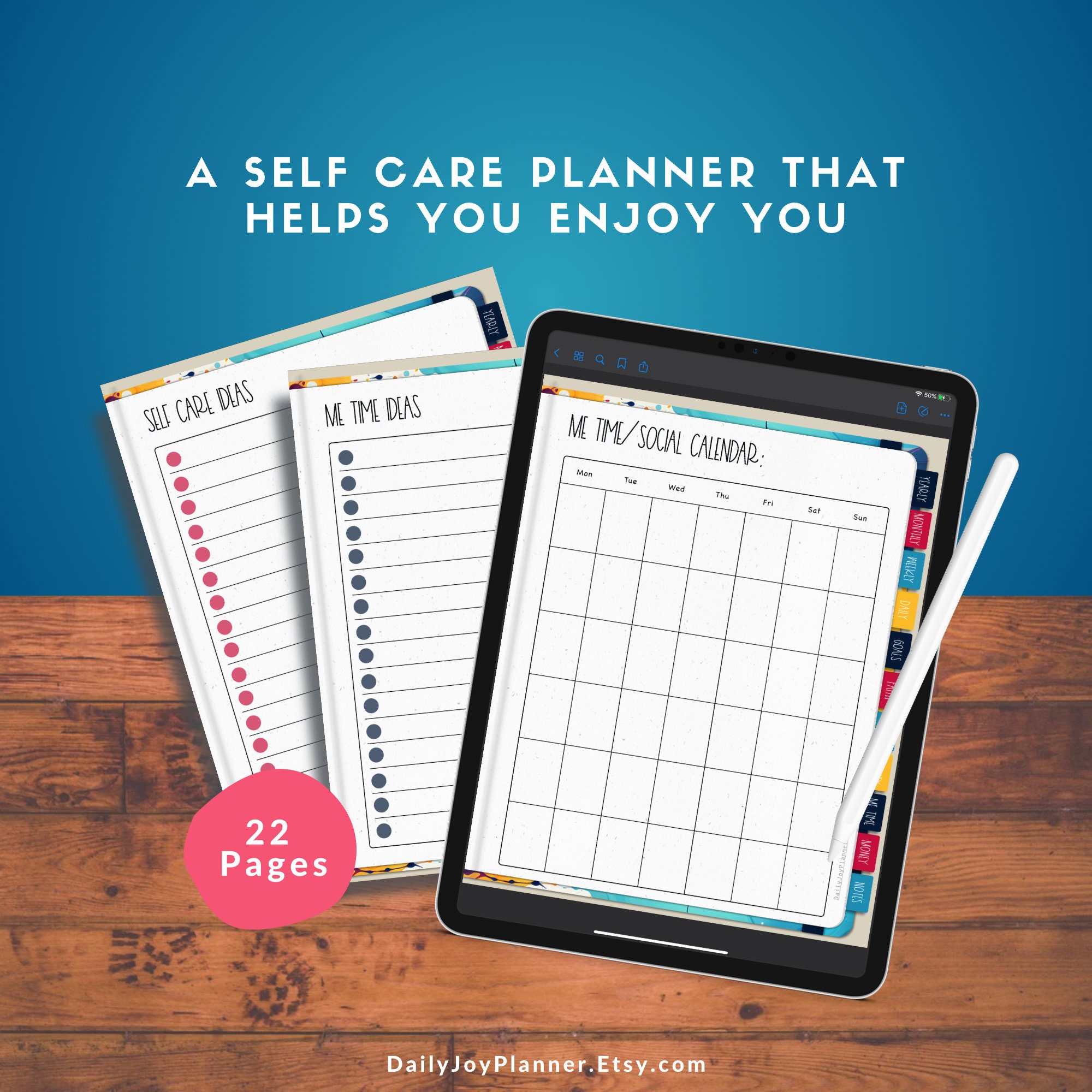 Self Care Planner, Digital Planner Goodnotes, Undated Digital Planner ...