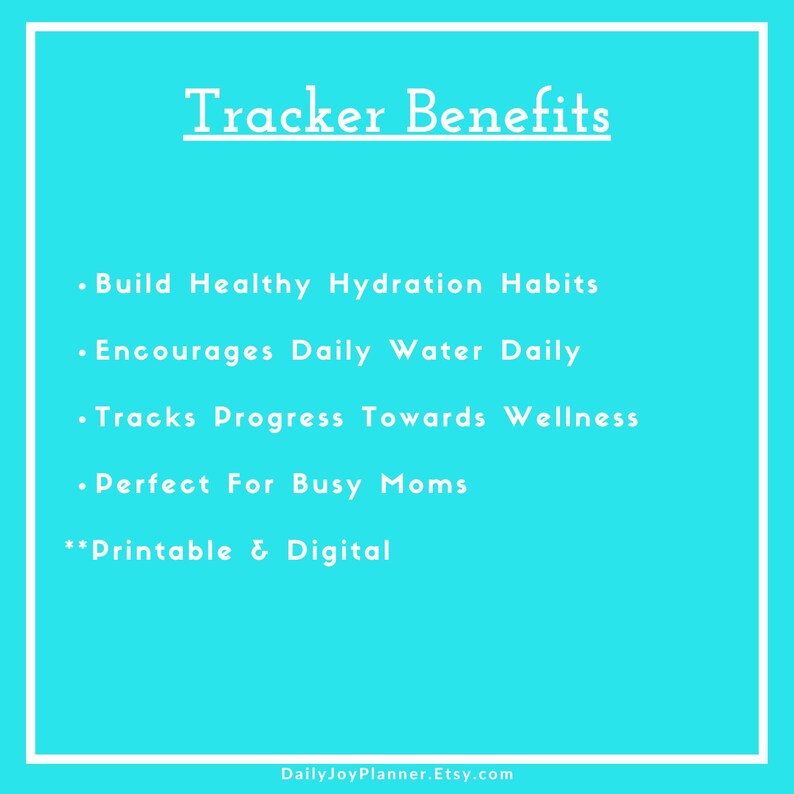 Water Intake Tracker Printable | Daily Hydration Log | Stay Hydrated ...