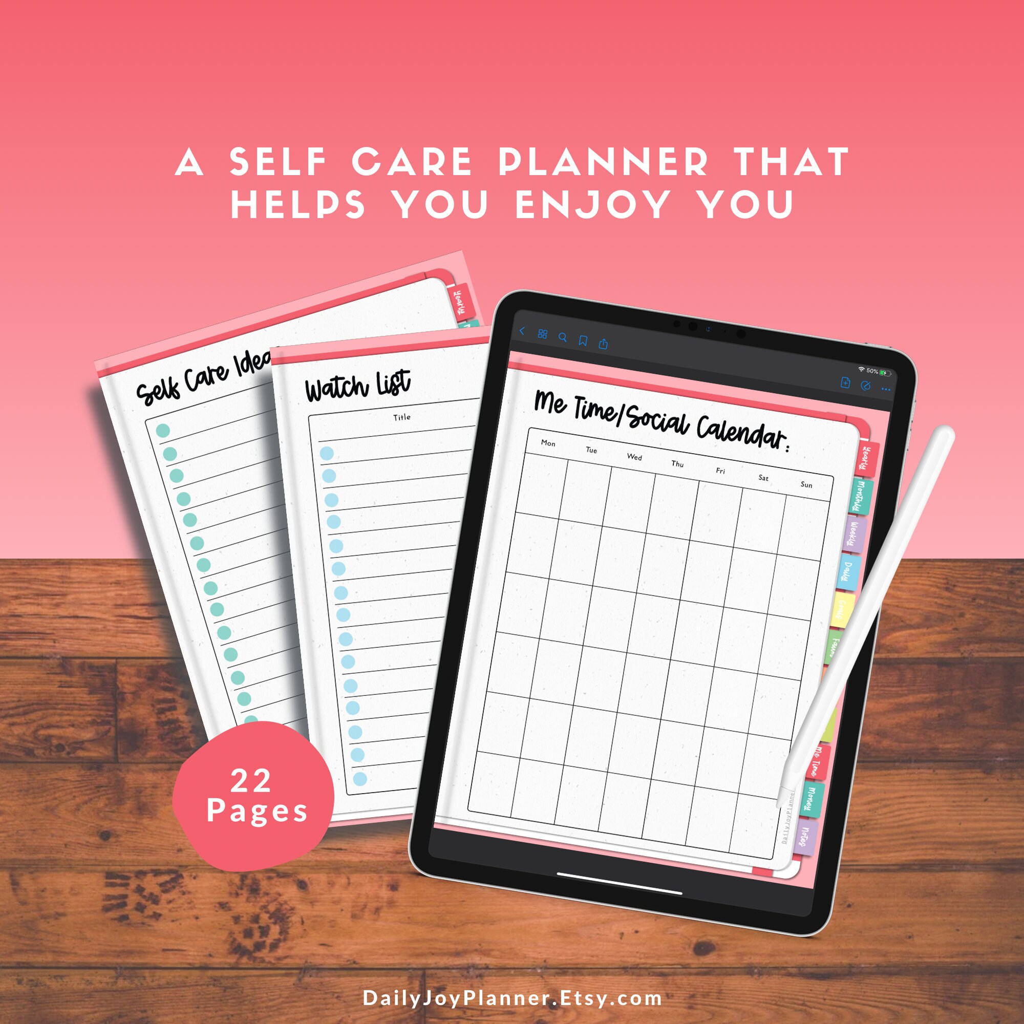 Self Care Planner, Digital Planner Goodnotes, Undated Digital Planner ...