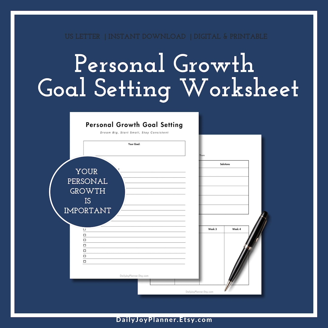 Personal Growth Goal Setting Printable | Achieve Your Goals With Ease ...