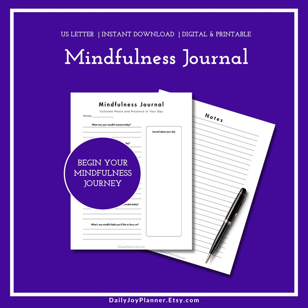 Mindfulness Journal Printable | Reflect on Your Day and Cultivate Daily ...