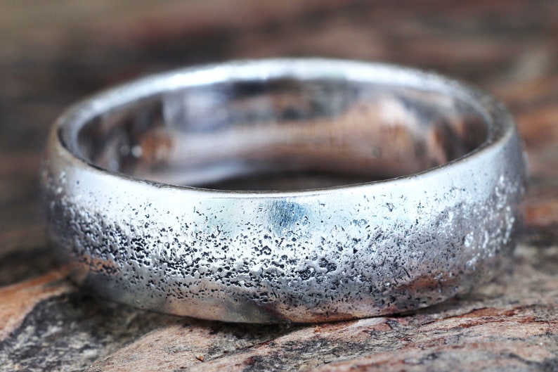 Textured Sand Cast Silver Ring, Modern Alternative Jewelry - Etsy