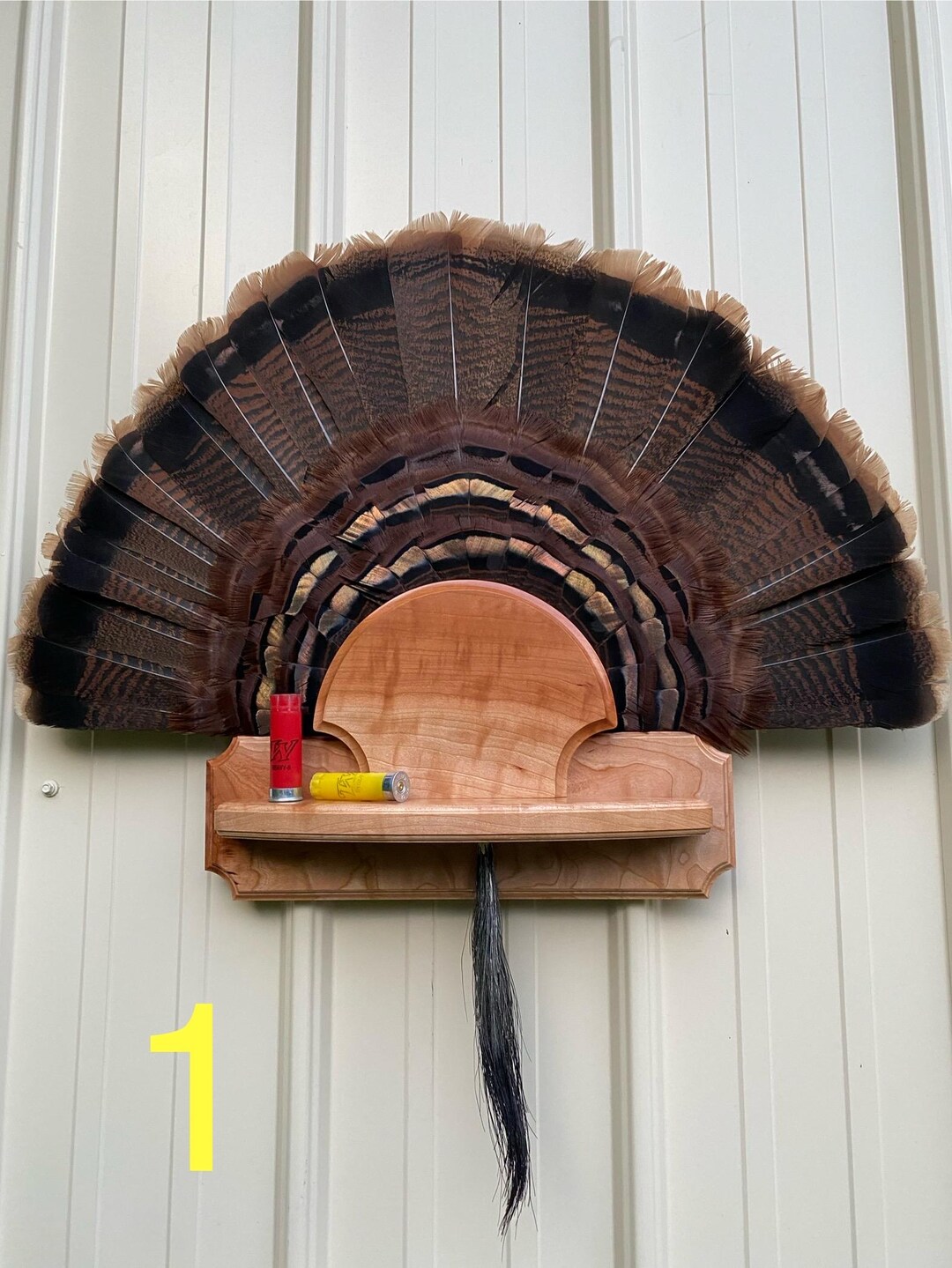 Your Choice- 10 Beard Slot and Turkey Tail Display Plaque. - Etsy
