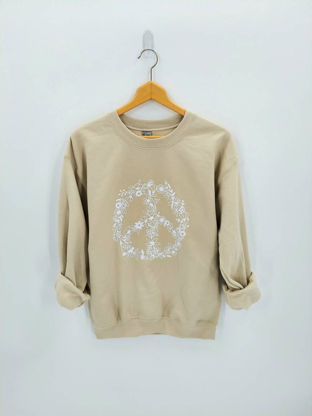 Flower Sweater - Peace Sign Sweater - Peace Sign Shirt - Peace and Love ...
