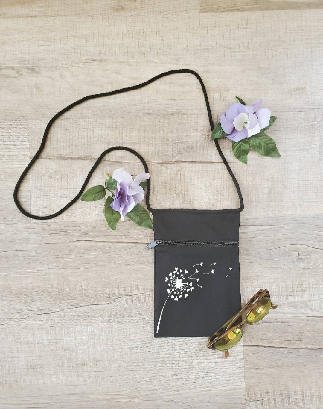 Crossbody Canvas Purse - Dandelion Purse - Small Crossbody Purse ...