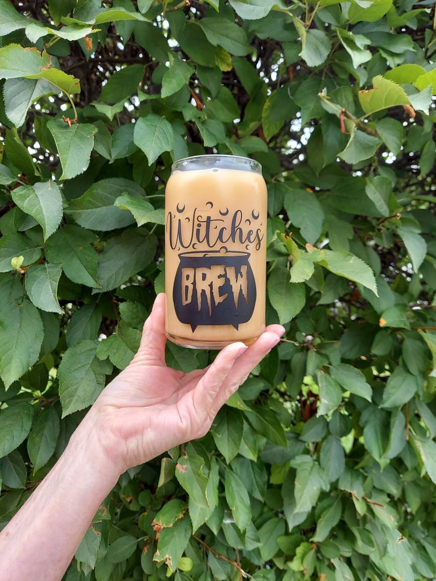 Halloween Iced Coffee Glass, Beer Can Glass, Iced Coffee Glass ...