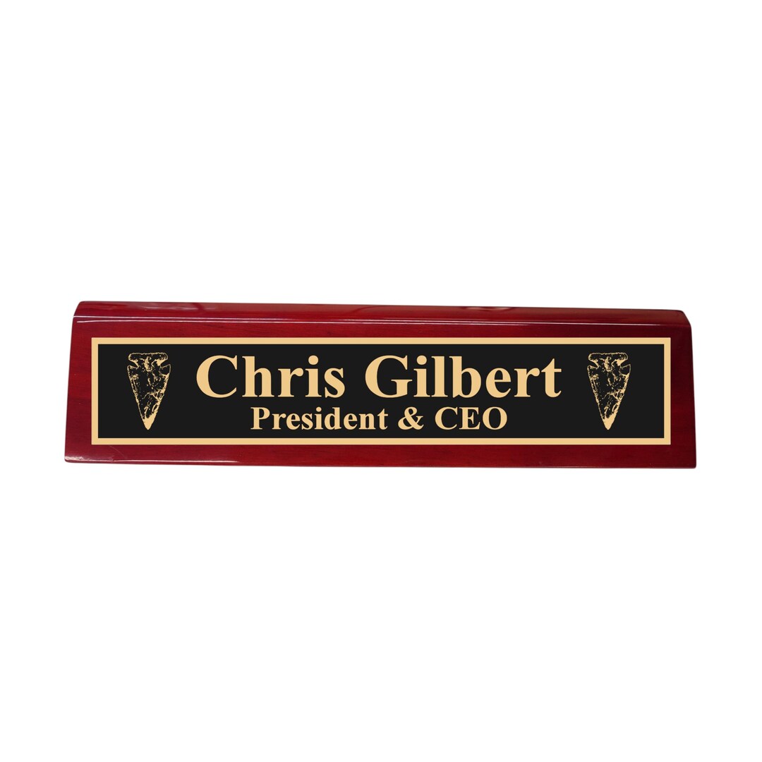 Desk Wedge Name Plate - PERSONALIZED - Arrowhead - 11 Inches - Etsy