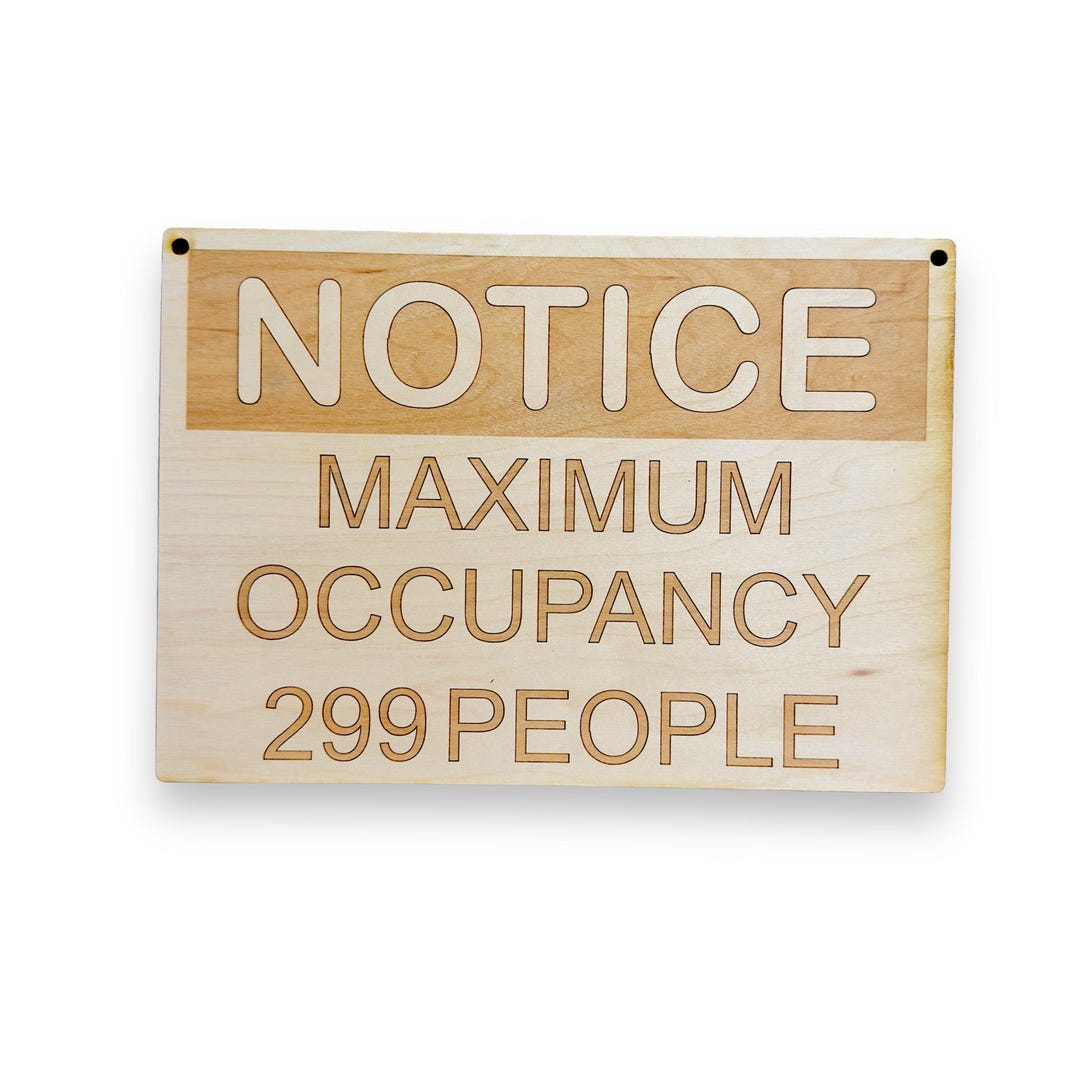 Custom Maximum Occupancy Sign 7X10 - Etsy