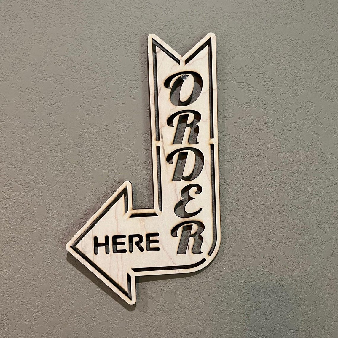 CUSTOM - Order Here Left and Right Arrows Signs (both Signs) - Etsy