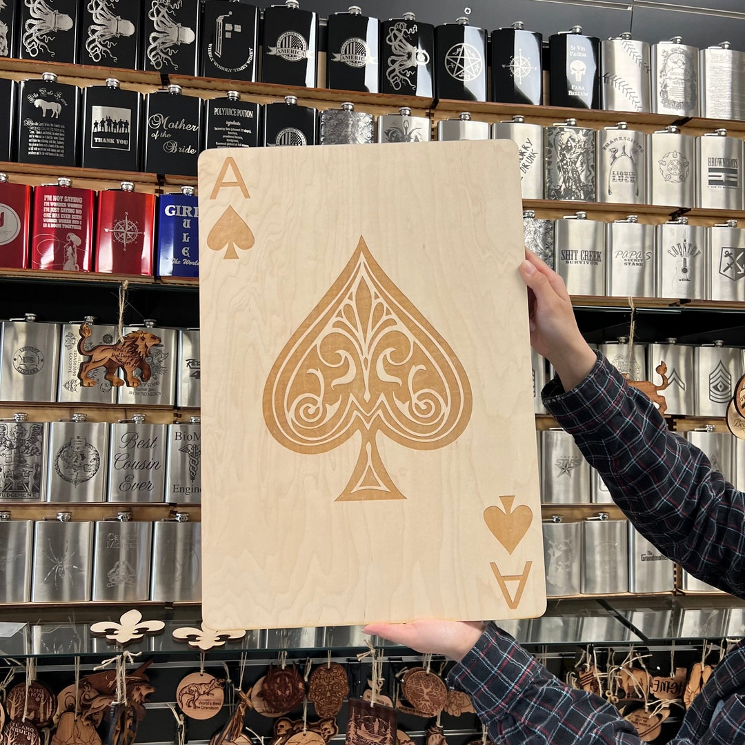 Ace of Spades Sign 13x20 Raw Wood - Etsy