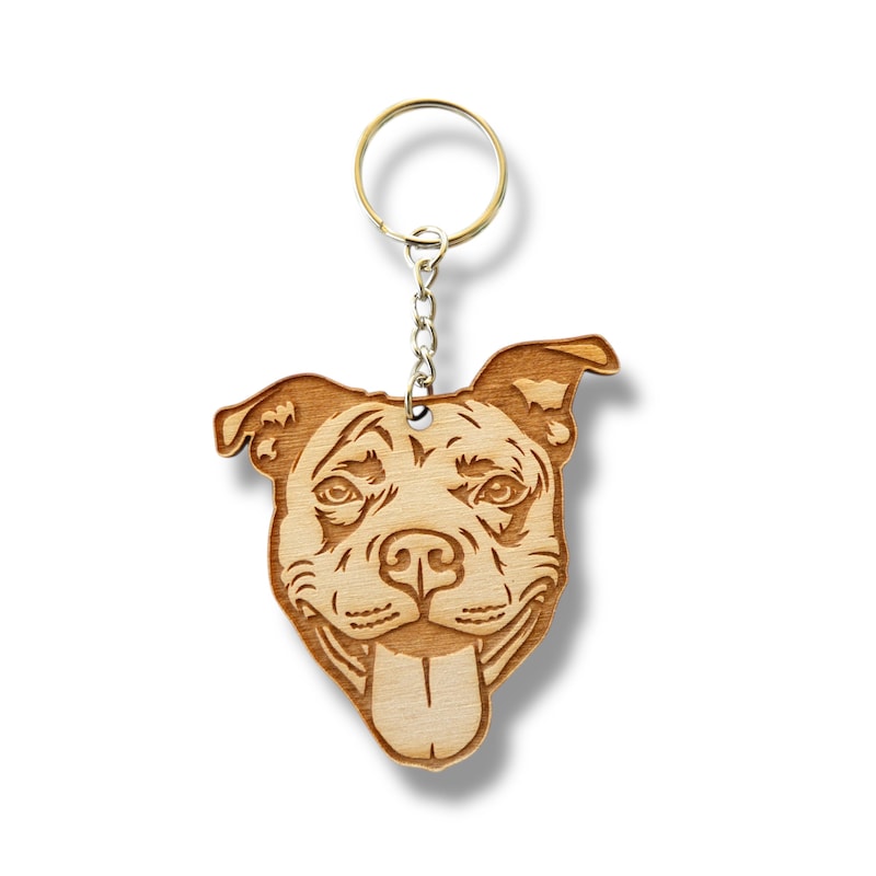 Pit Bull Keychain Charm - Etsy