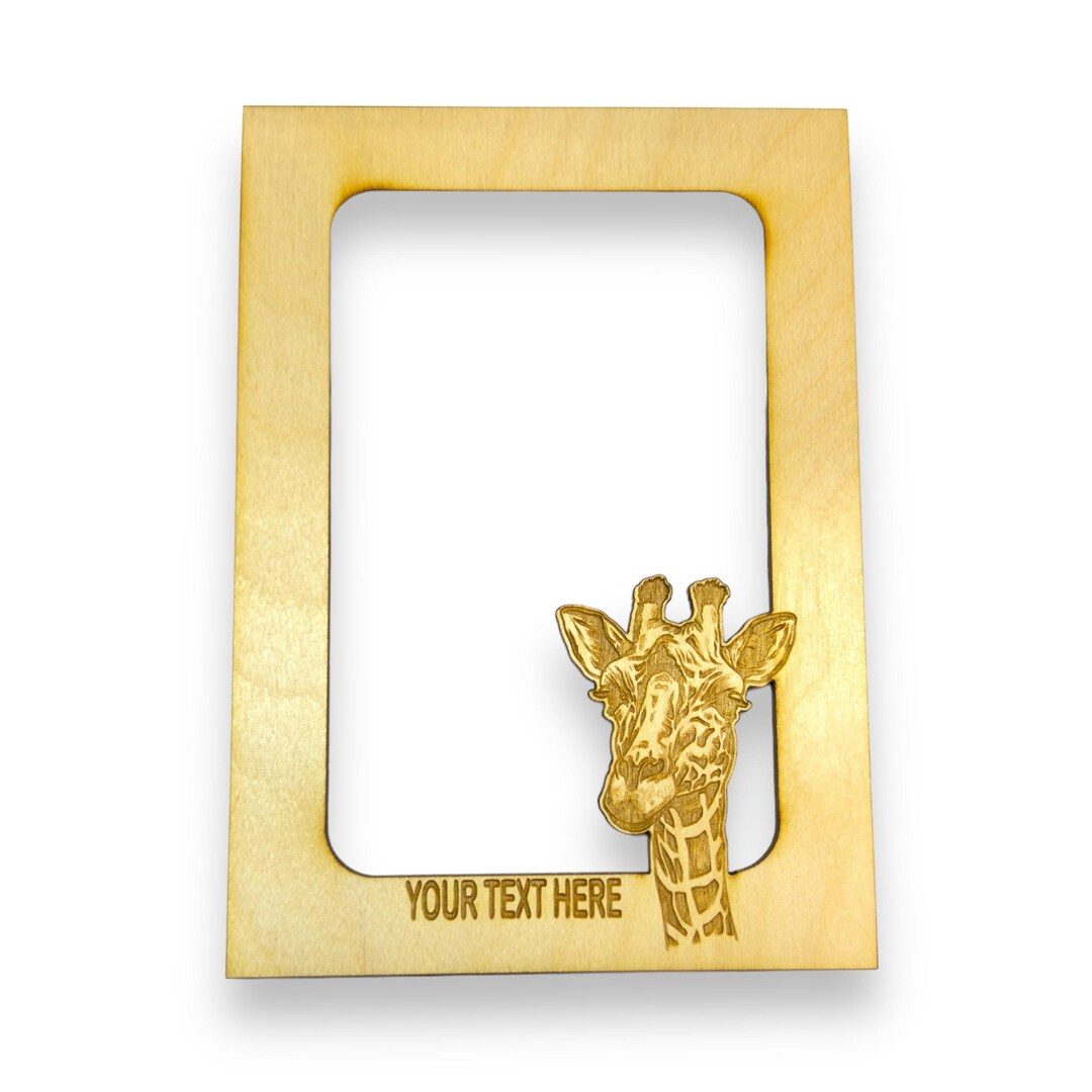 Giraffe PERSONALIZED Photo Frame Insert Mat - Baltic Birch (FRAME NOT ...