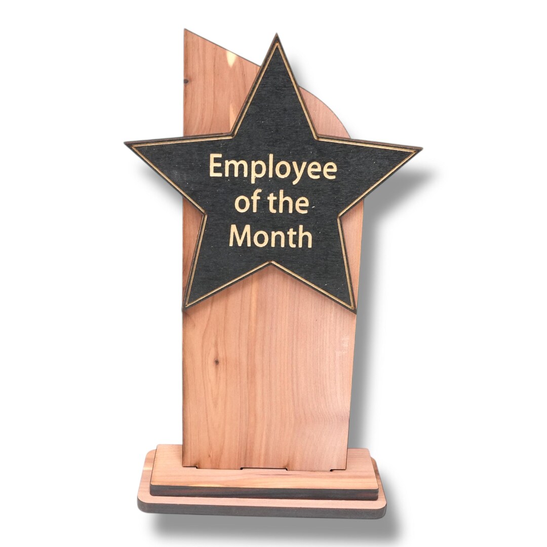 Trophy Award CEDAR - CUSTOM - Employee of the Month - 9x5 Inches - Etsy