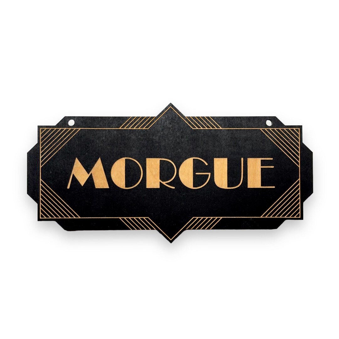 Morgue - Black - CUSTOM - Halloween Door Sign - Etsy