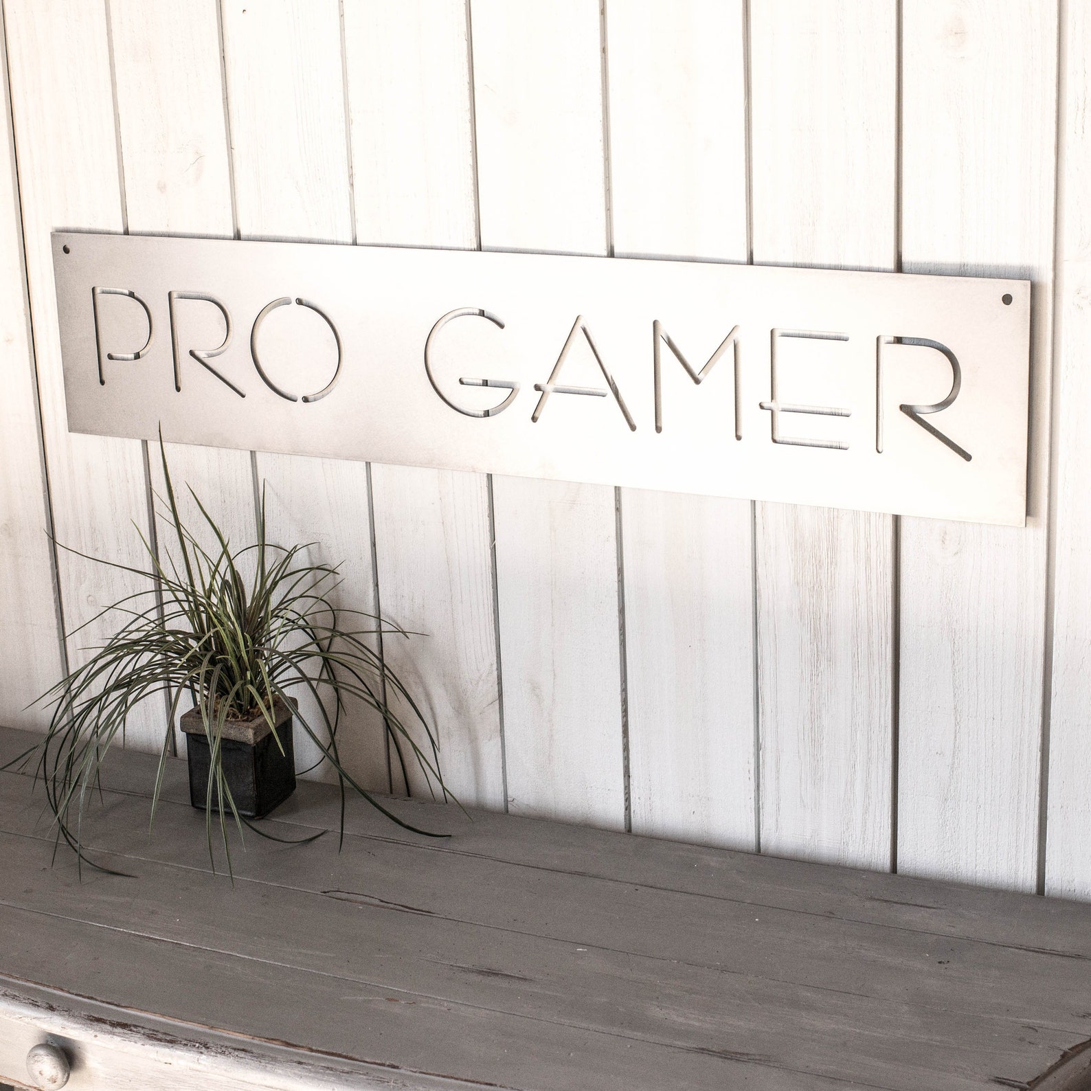 Pro Gamer 39x8 Metal Sign | Etsy
