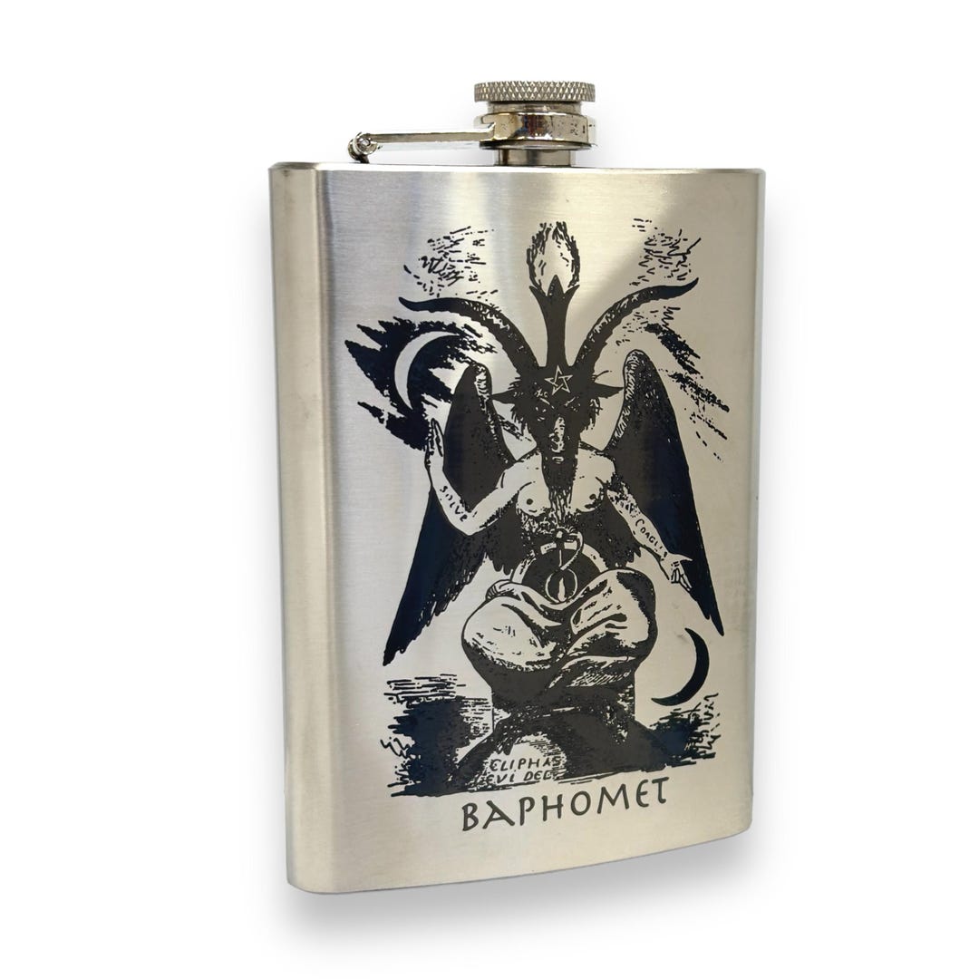 8oz Baphomet Stainless Steel Flask - Etsy