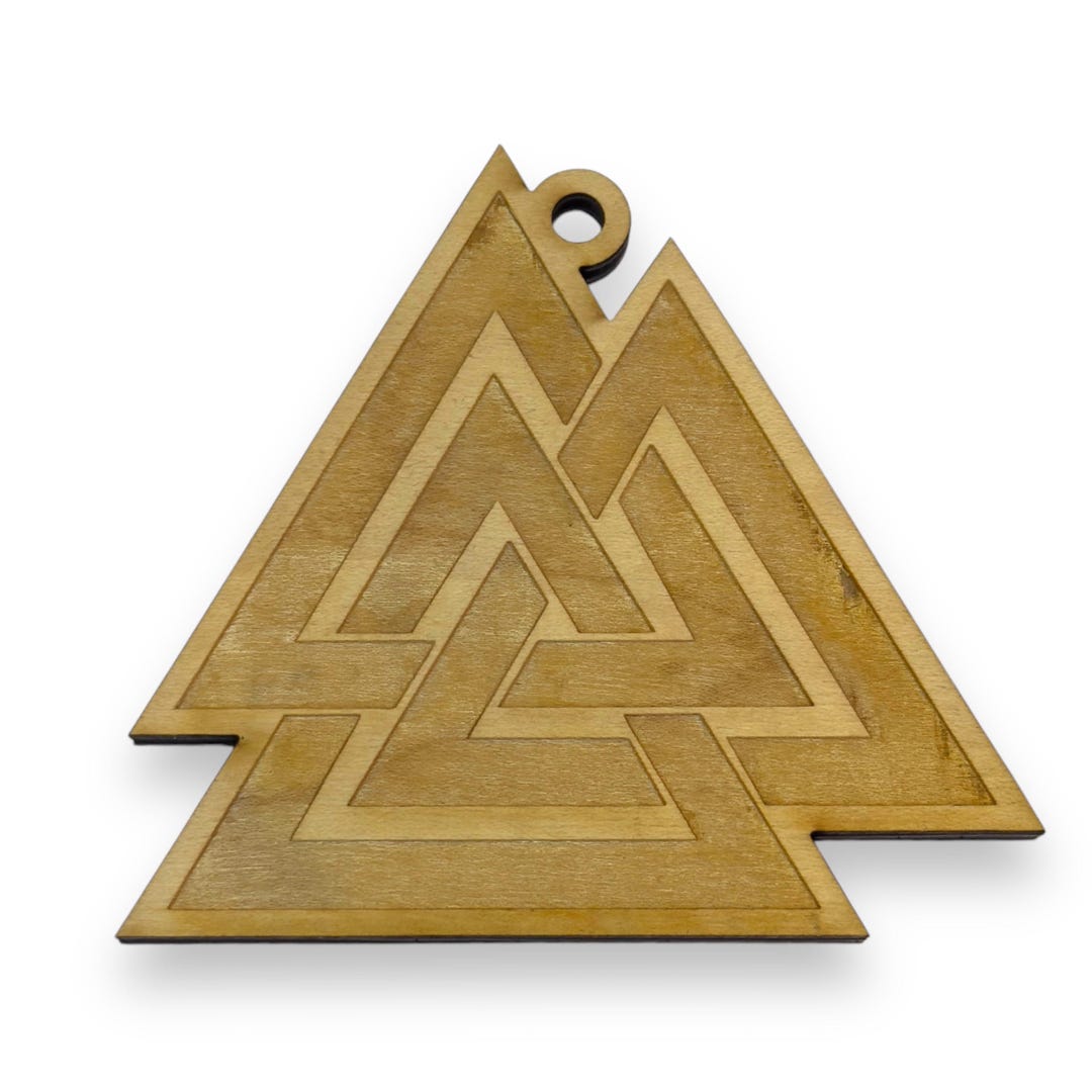 Ornament - Valknut- Raw Wood 3x3in - Etsy