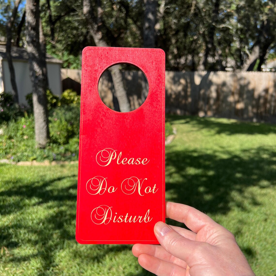RED Please Do Not Disturb Door Hanger Sign - Etsy