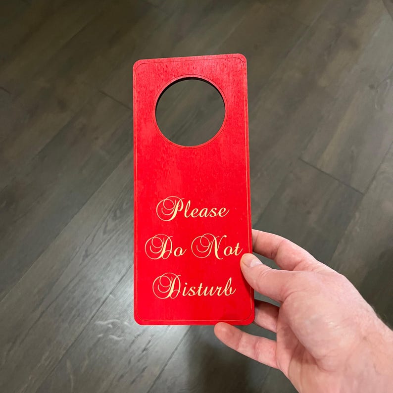 RED Please Do Not Disturb Door Hanger Sign - Etsy