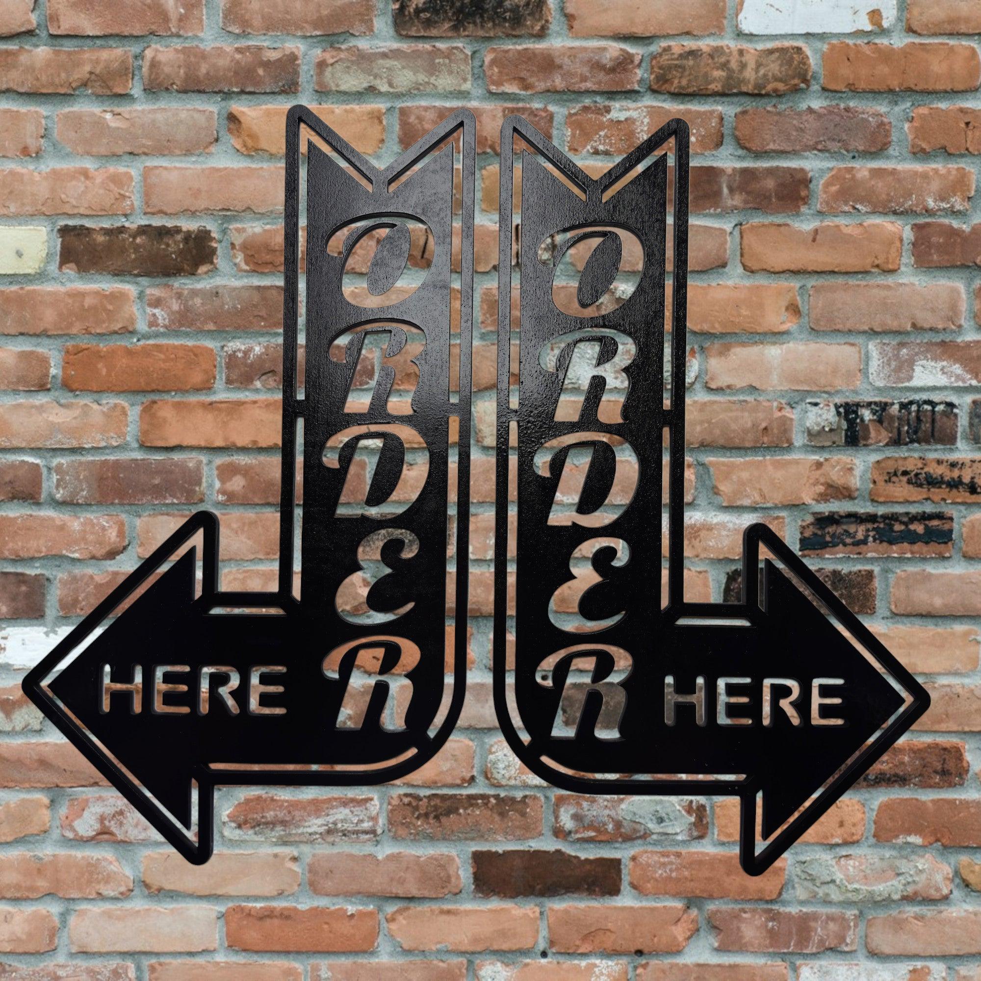 CUSTOM - Order Here Left and Right Arrows Signs (both Signs) - Etsy