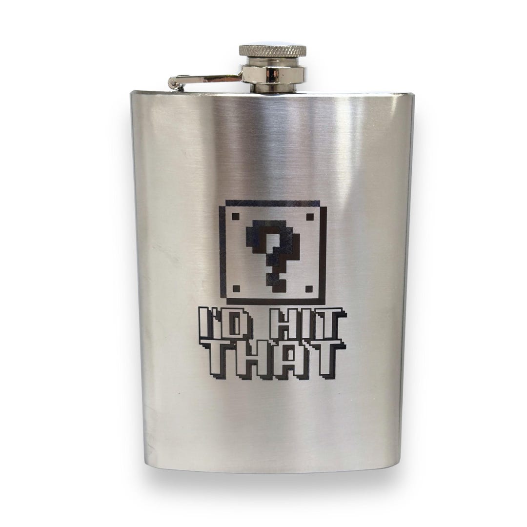 8oz I'd Hit That Stainless Steel Flask - Etsy