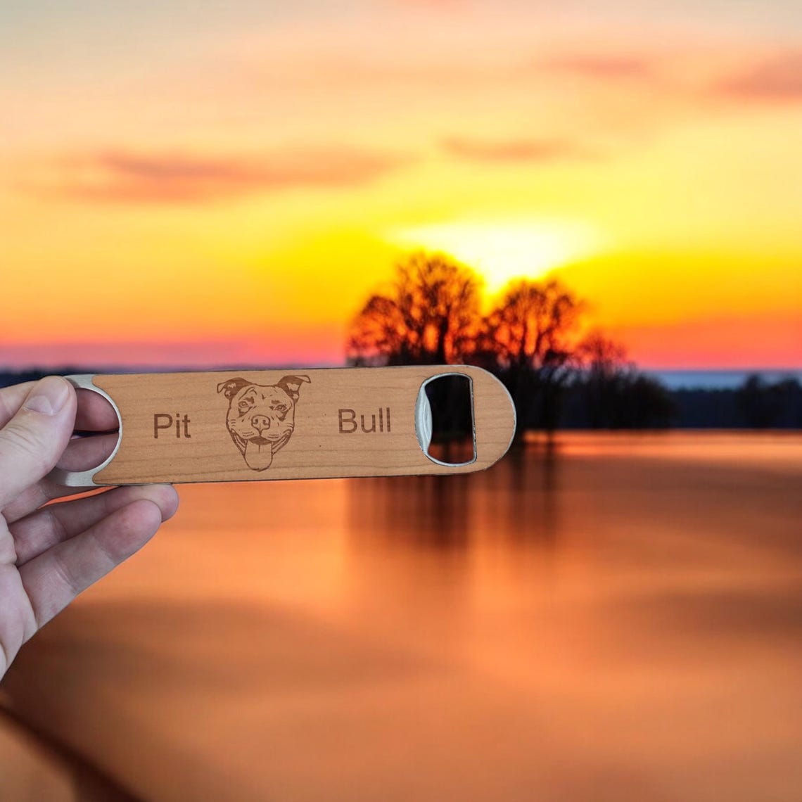 Wooden Bottle Opener - Pit Bull - Etsy
