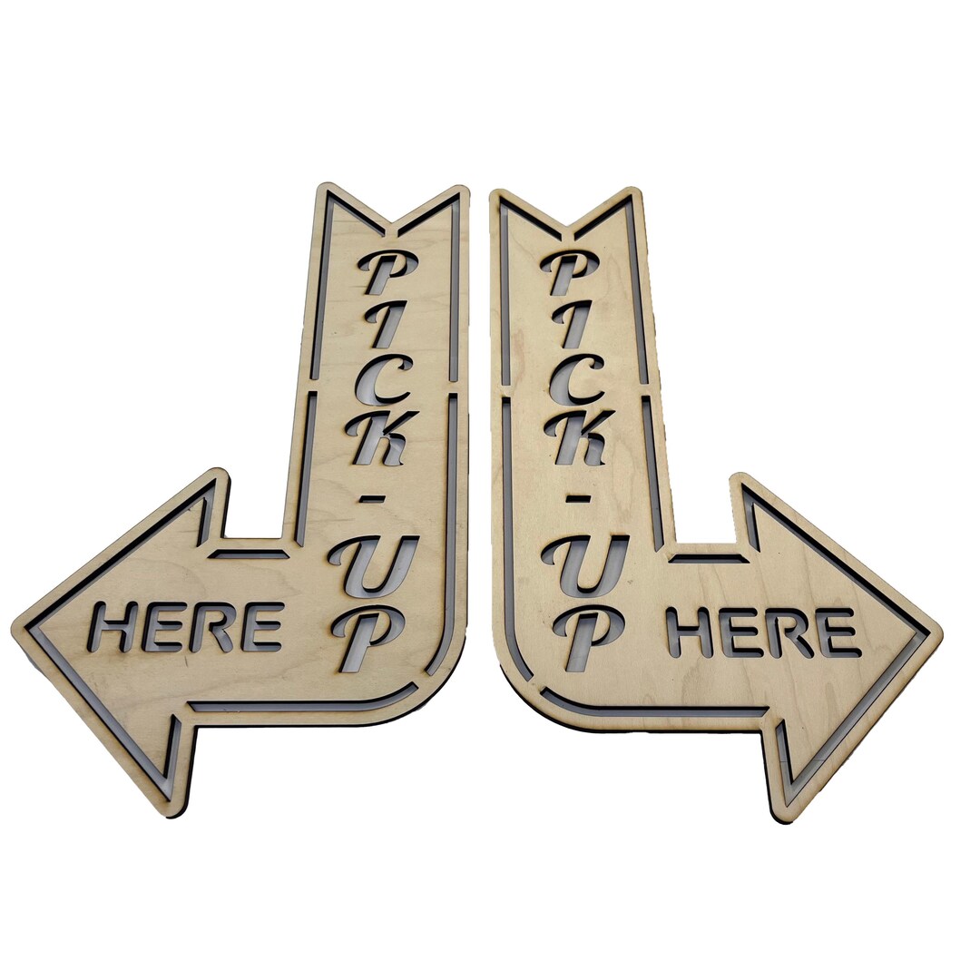 Pick up Here Left and Right Arrows Signs (both Signs) - Etsy