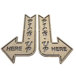 Pick up Here Left and Right Arrows Signs (both Signs) - Etsy