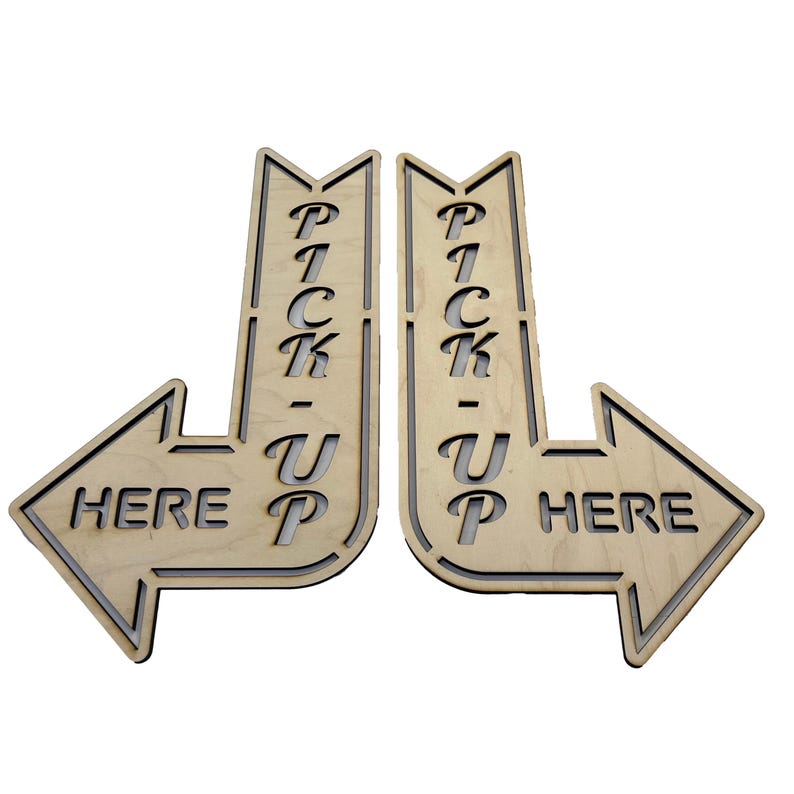 Pick up Here Left and Right Arrows Signs (both Signs) - Etsy