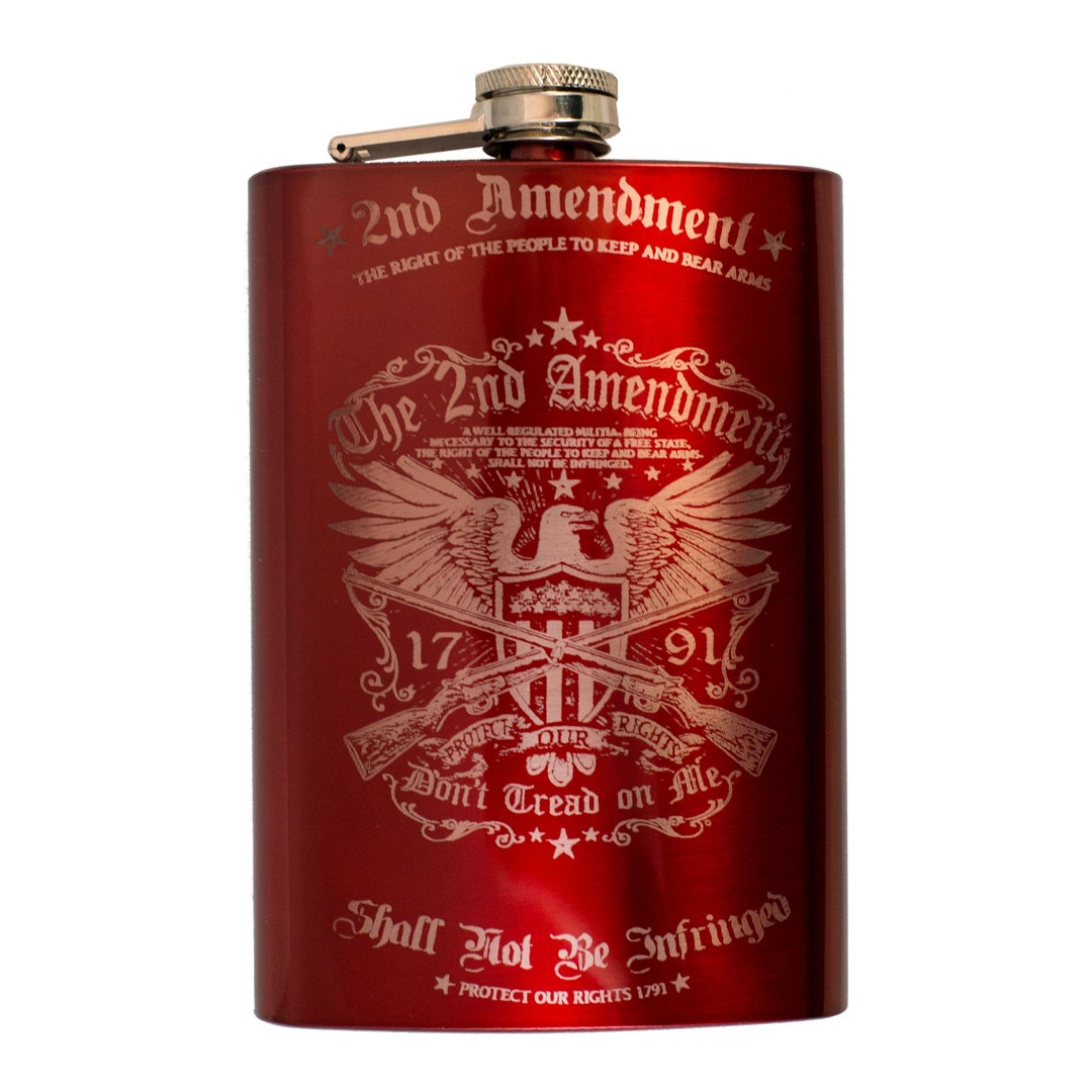 8oz RED 2nd Amendment Flask - Etsy