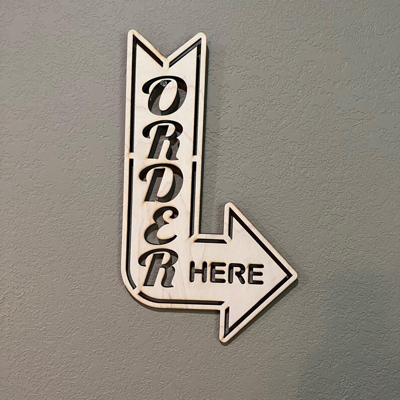 CUSTOM - Order Here Left and Right Arrows Signs (both Signs) - Etsy