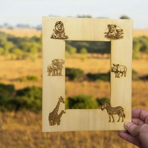 African Safari Animals 8x10 Photo Frame Insert for 5x7 Picture (FRAME ...