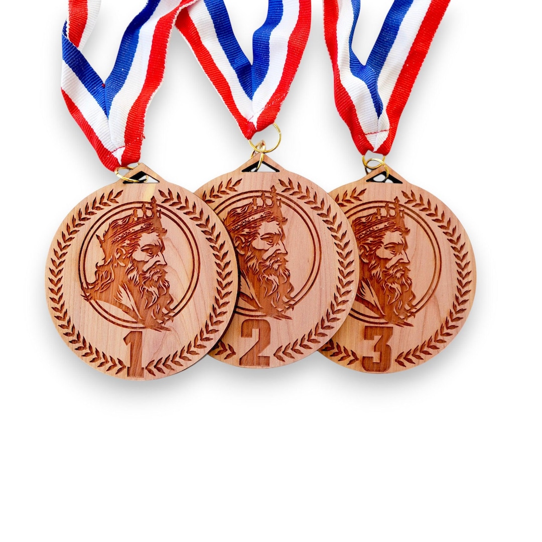 Award - 1st 2nd & 3rd Place Zeus Medals - Cedar - Etsy