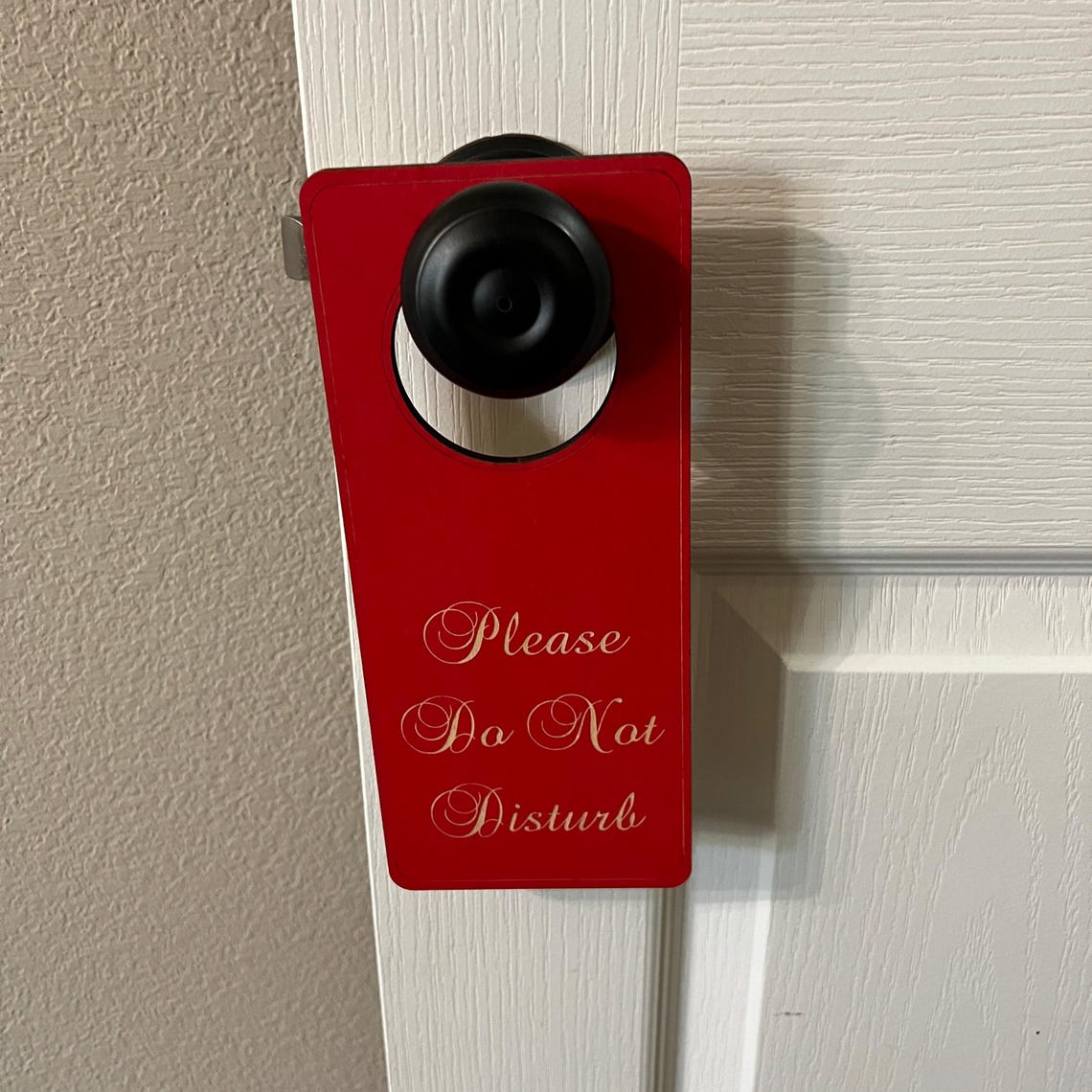 RED Please Do Not Disturb Door Hanger Sign - Etsy