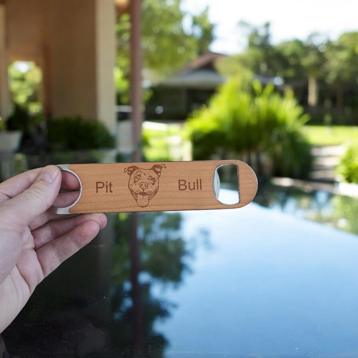Wooden Bottle Opener - Pit Bull - Etsy