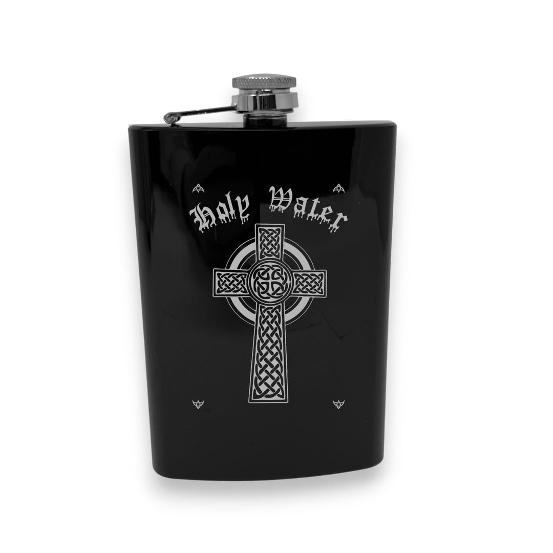8oz Celtic Cross Holy Water Flask - Etsy
