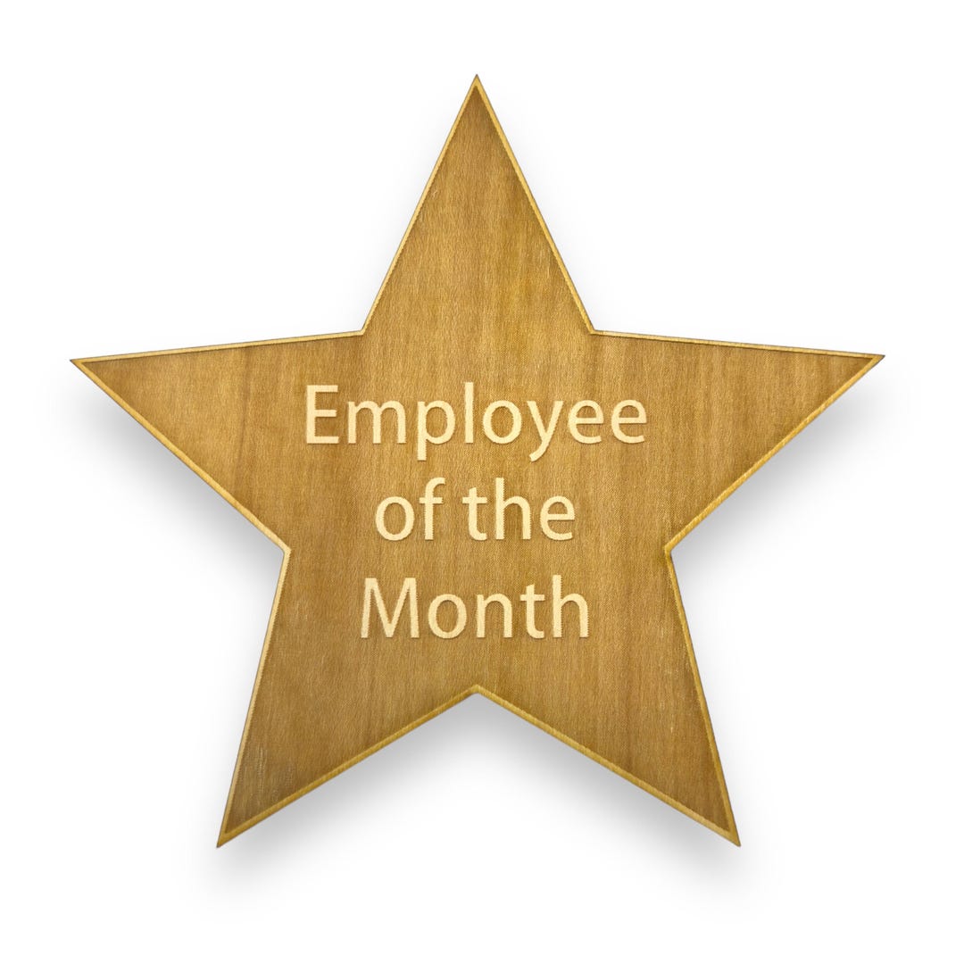 Sign - Employee of the Month Star - Etsy