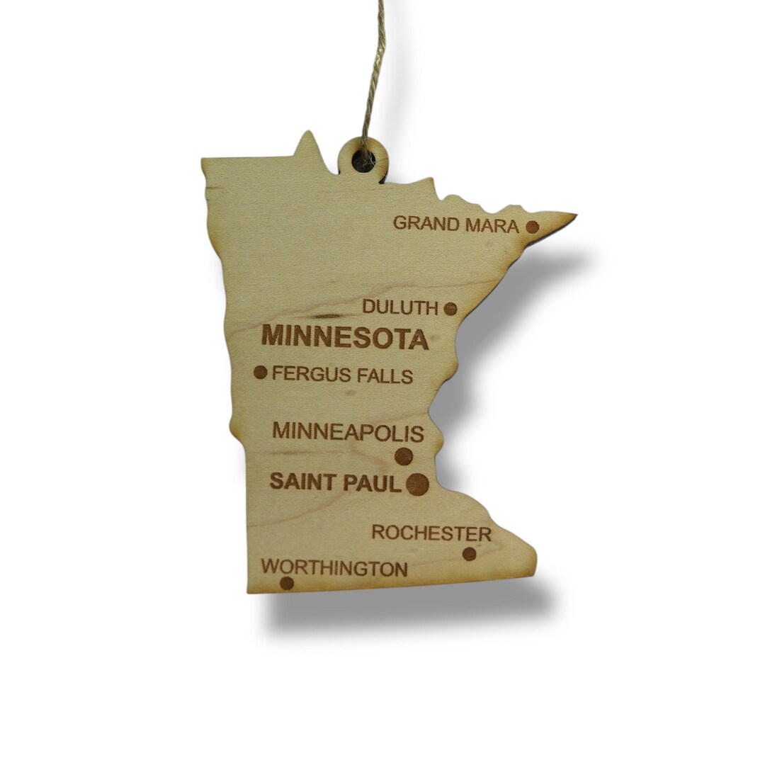 Ornament - CUSTOM - Minnesota State With Cities - Etsy