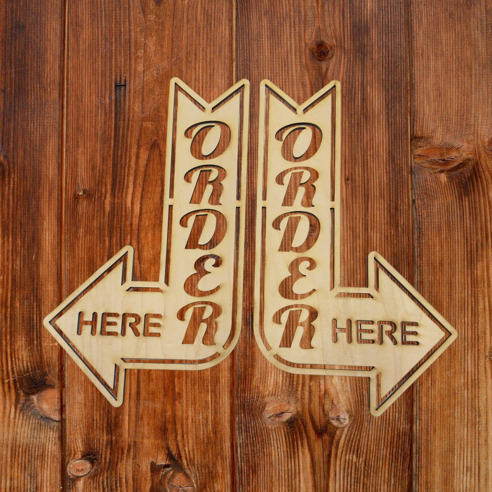 CUSTOM - Order Here Left and Right Arrows Signs (both Signs) - Etsy
